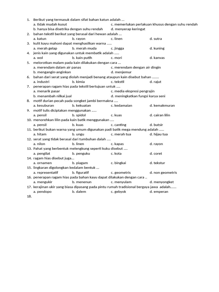 SOAL SBK PAT 2023 | PDF