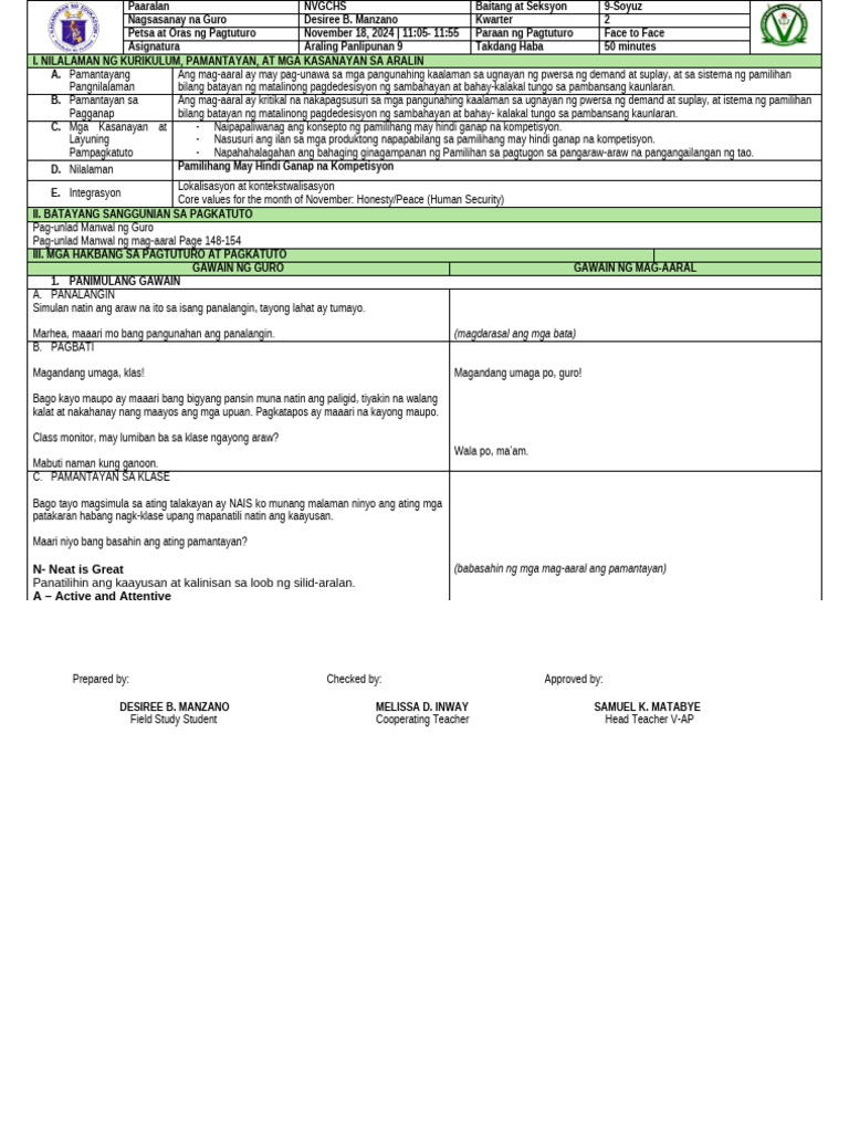 Ret Dem Lesson Plan | PDF
