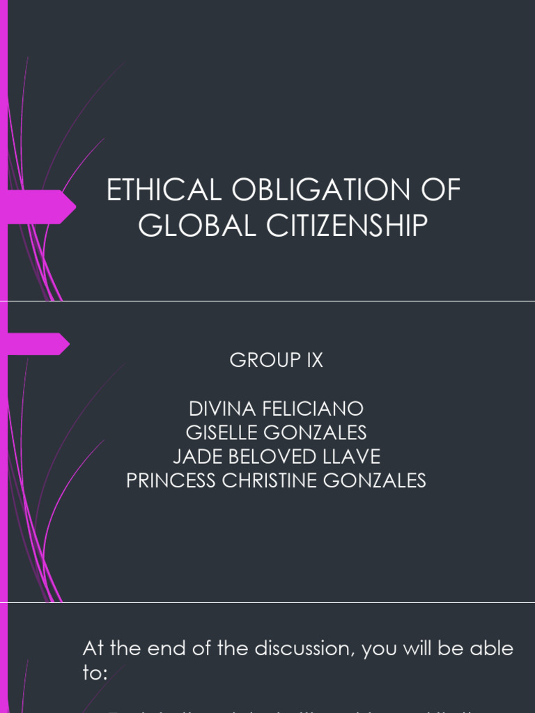 Ethical Obligation of Global Citizenship | PDF | Poverty | Poverty ...