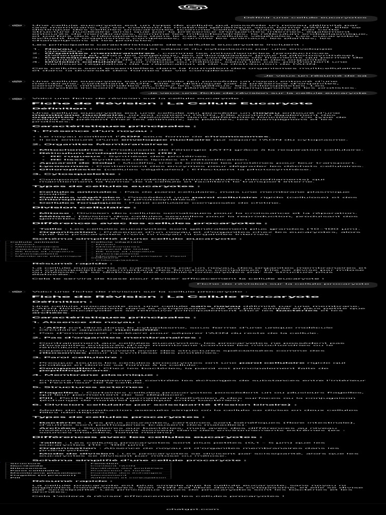 Cellule Eucaryote Définition 2 | PDF