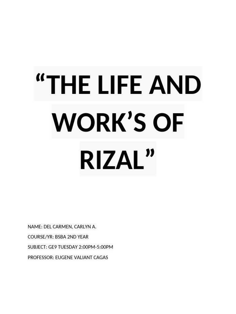Rizal's Journey: Chapters 19-25 Summary | PDF