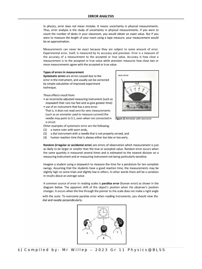Error Analysis | PDF