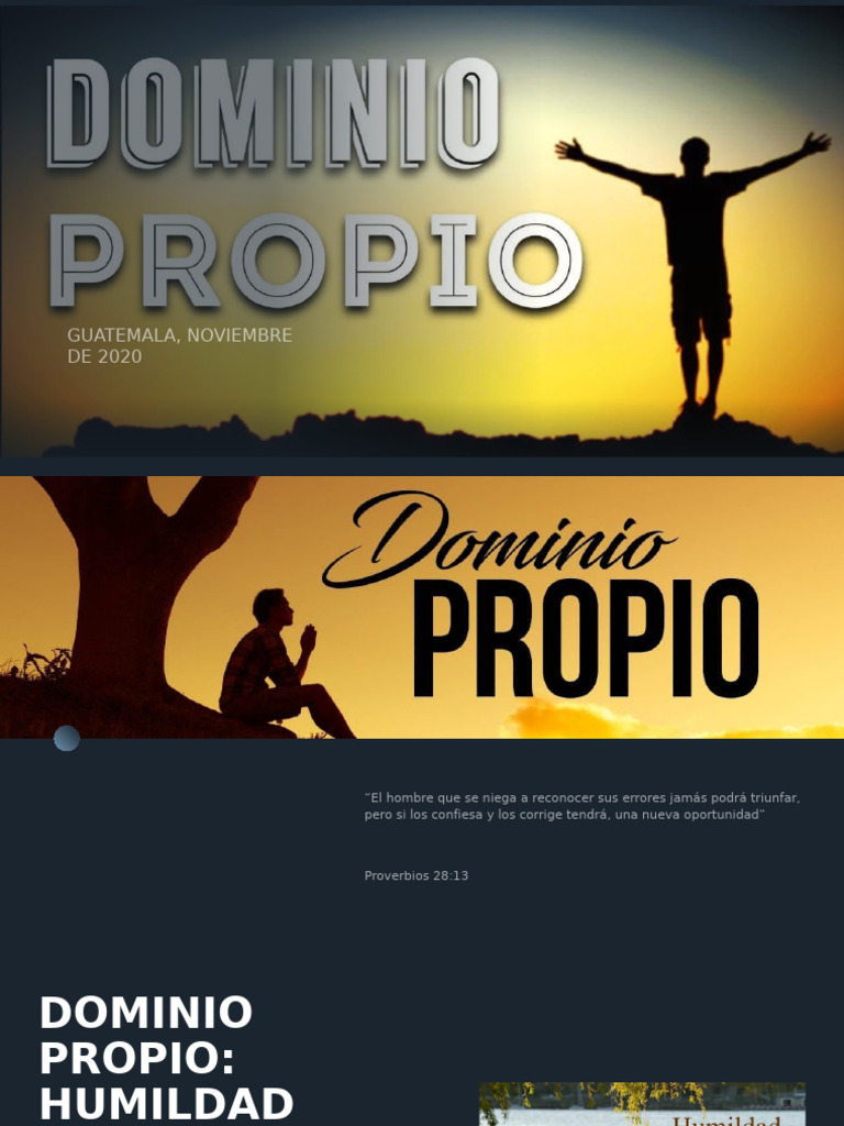 Humildad y Dominio Propio en la Vida | PDF