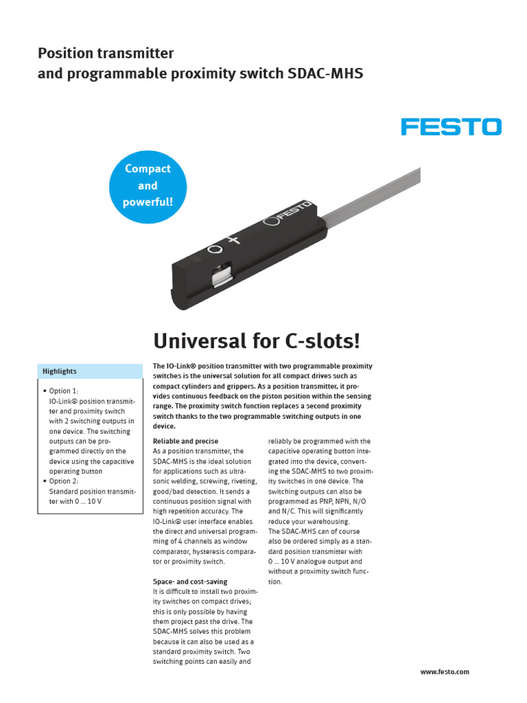 Festo SDAC-MHS PSI EN142613 202302 | PDF | Switch | Computer Engineering