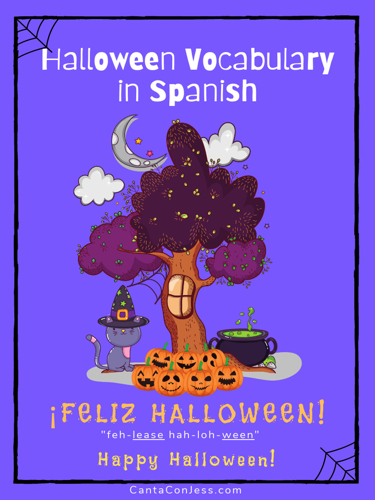 Spanish Halloween Vocabulary | PDF | Halloween | Celtic Folklore
