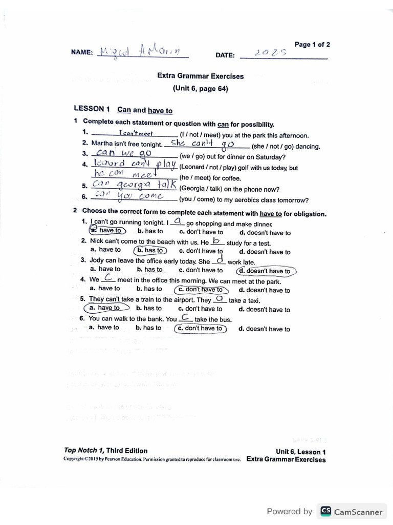 Unit 6 Extra Activity | PDF