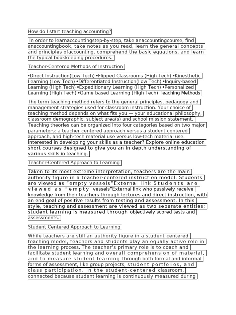How Do I Start Teaching Accounting | PDF | Teaching Method | Teachers