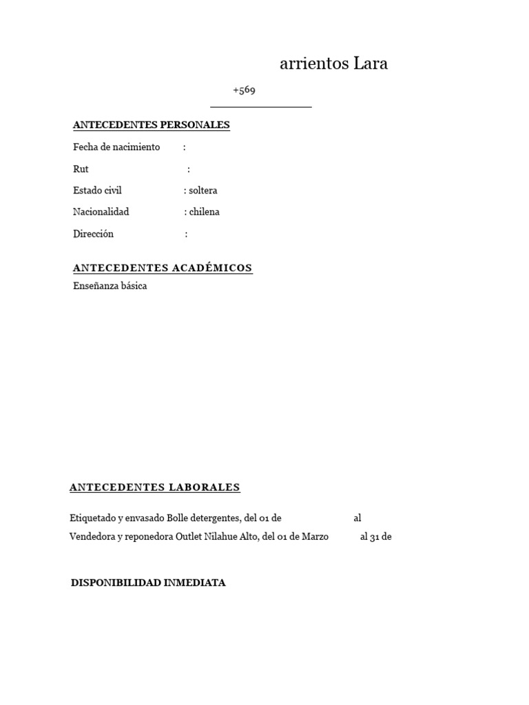 Currículum Vitae de Genesis Barrientos | PDF