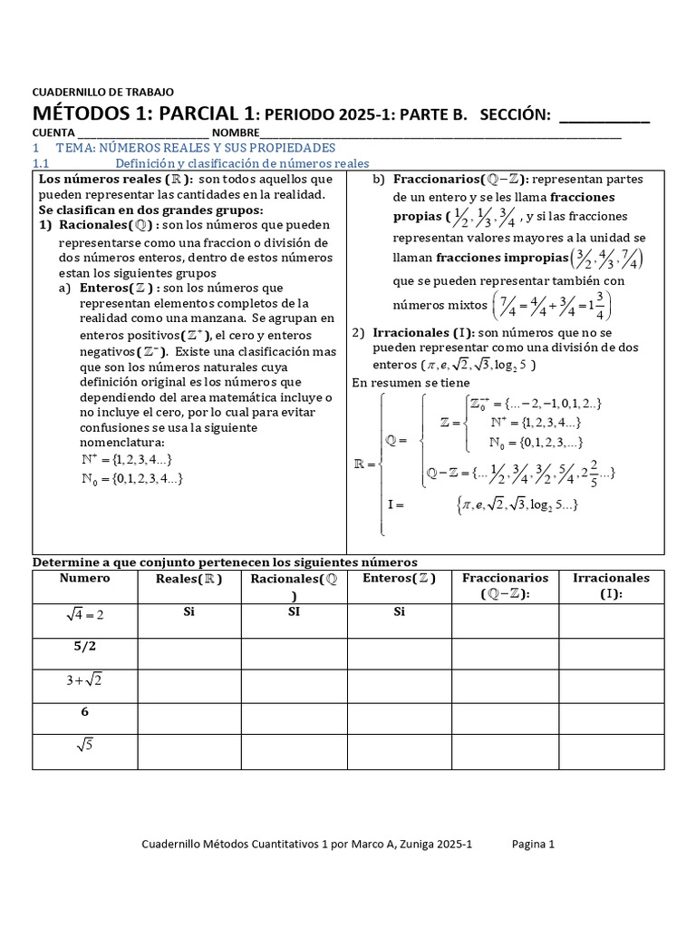 M1 P1 Cuadernillo Parte A Pag 01-25 ver11 | PDF | Números | División (Matemáticas)