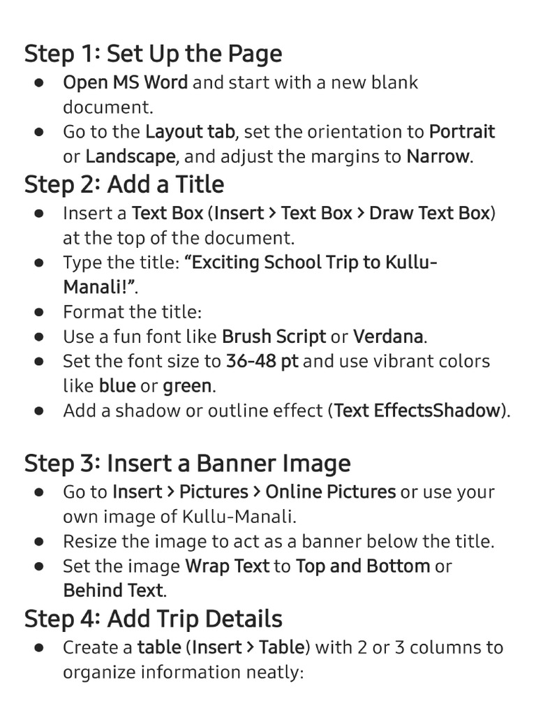MS Word Project 2 | PDF