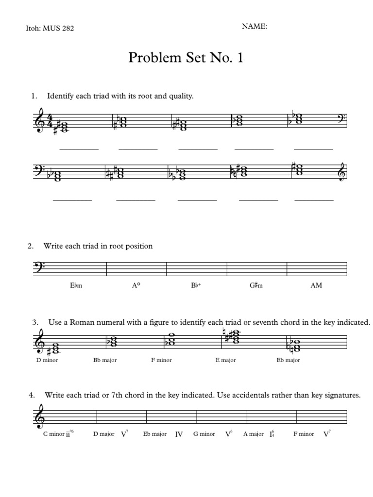Problem Set No 1 | PDF | Pitch (Music) | Melody