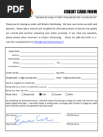 Hyatt Credit Card Authorization Form | PDF