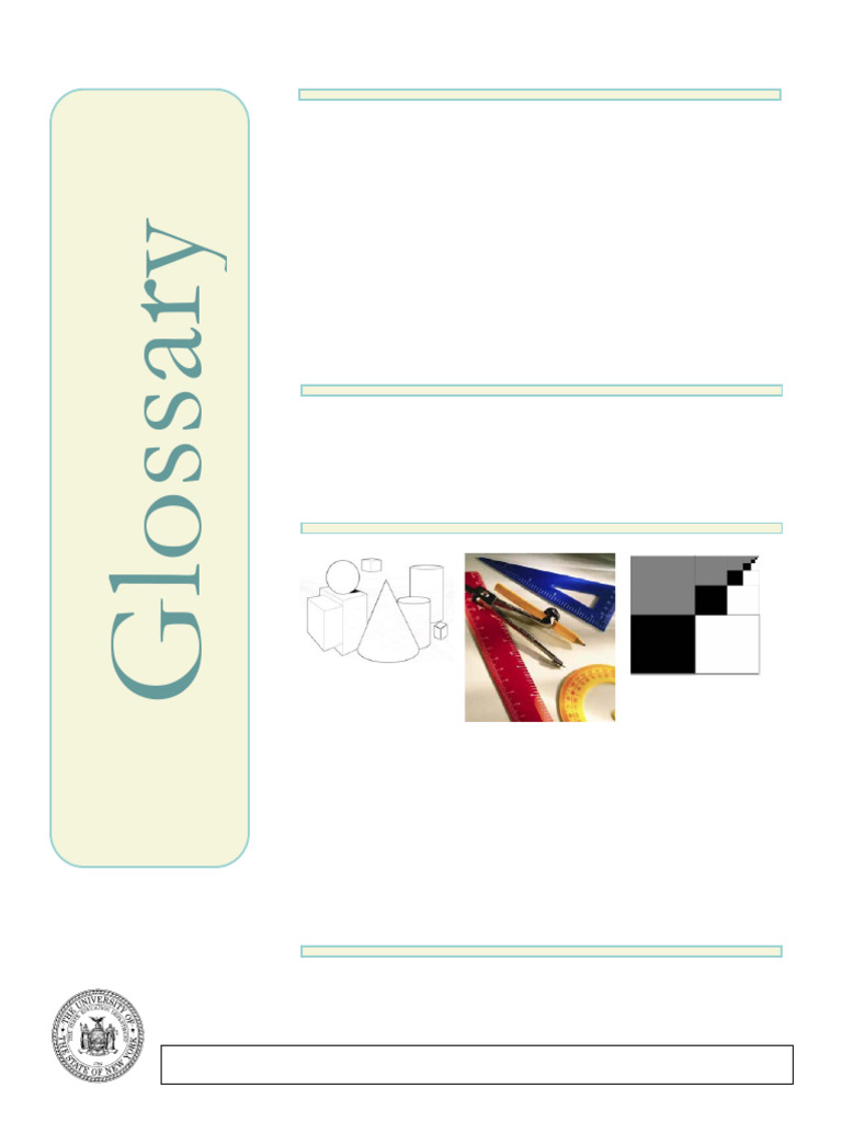 Geometry Glossary for ELL Students | PDF | Perpendicular | Cartesian ...