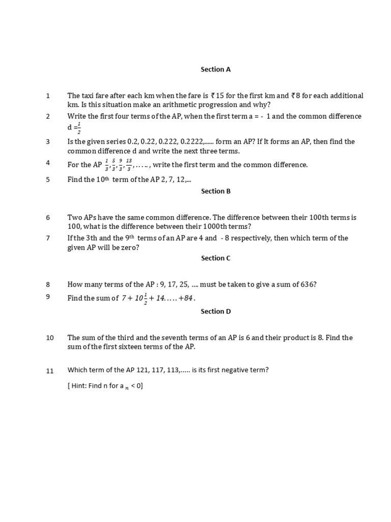 Class 10 Math Internal Assessment | PDF