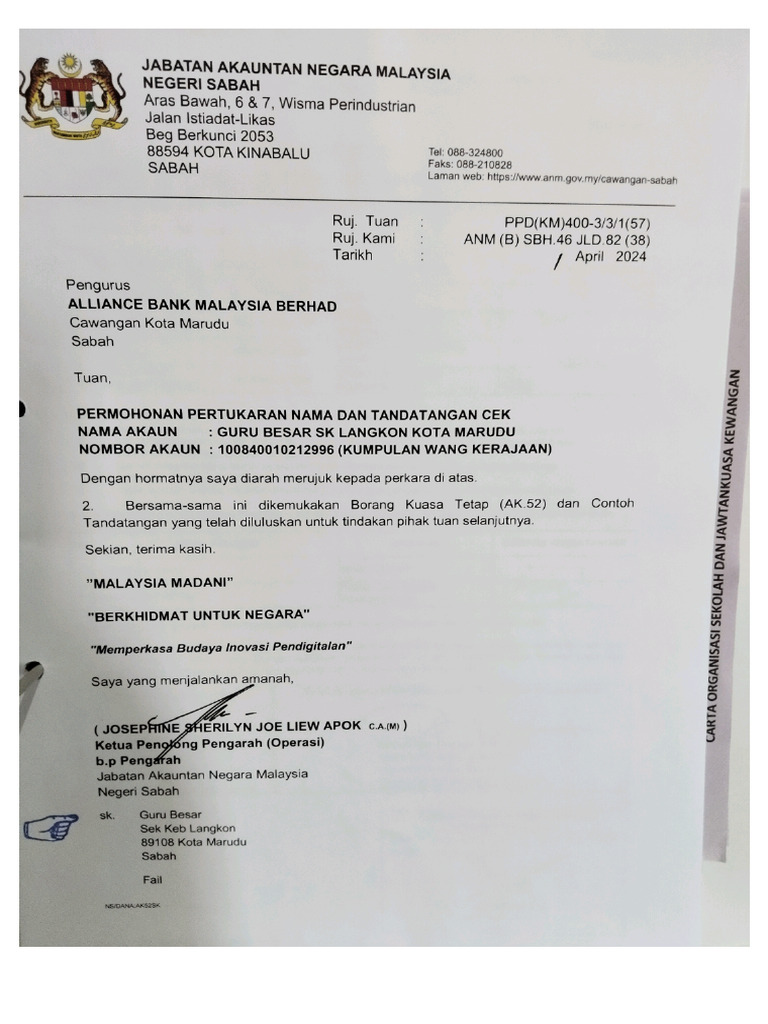 Fail Kuasa Menandatangani Ak52 | PDF