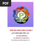 Iwe Asiri Ogun Isenbaye... Volume 1 | PDF | Language Arts & Discipline | Wellness
