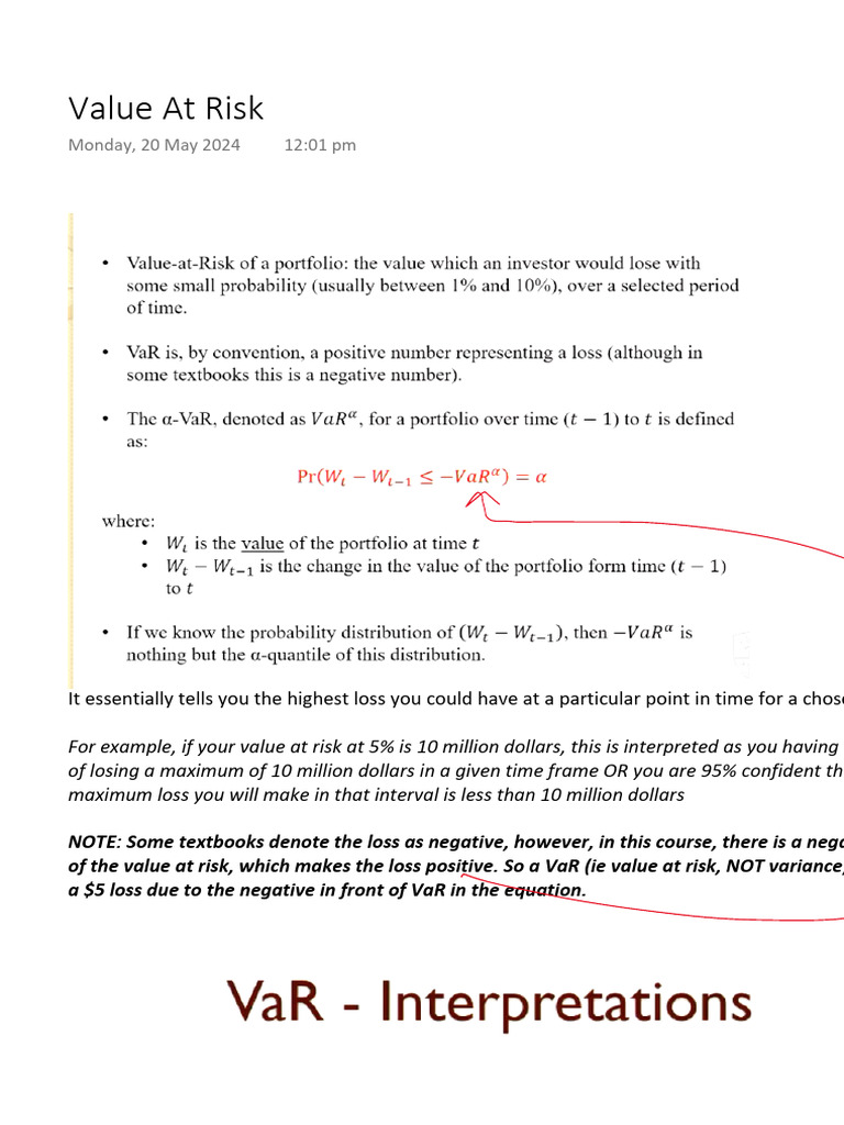 Value at Risk | PDF