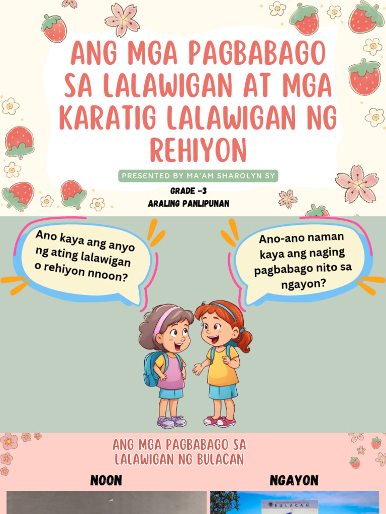 Mga Pagbabago Sa Lalawigan at Mga Karatig Lalawigan NG Rehiyon | PDF