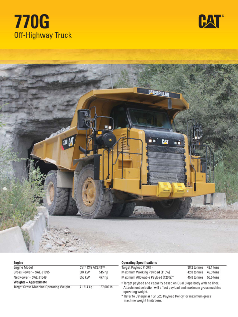 770G_-_Brochure__Specifications | PDF | Truck | Horsepower