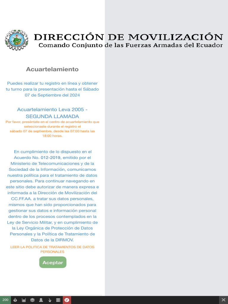 Httpsintegral Dirmov Mil Ecacuartelamiento | PDF