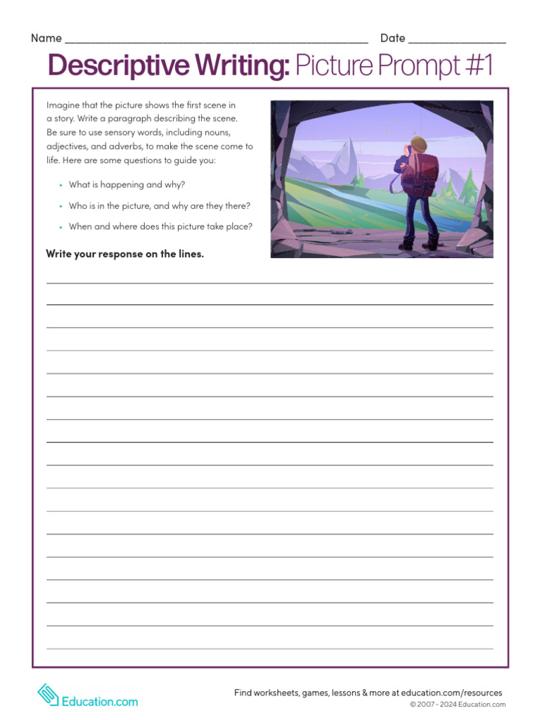 Descriptive Writing Picture Prompt | PDF