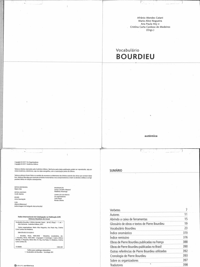 TEXTO COMPLEMENTAR 1 AULA 5 - A-Vocabulario-Bourdieu - Campo | PDF