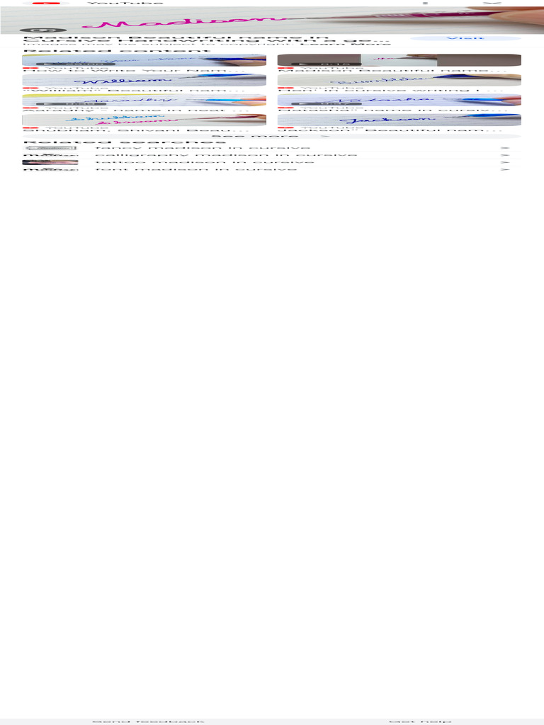 Madison in Cursive Signature - Google Search | PDF | Writing | Calligraphy