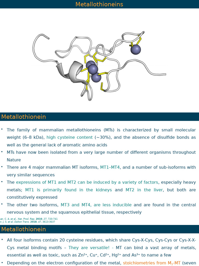 Metallothionein | PDF | Electrospray Ionization | Biomolecules