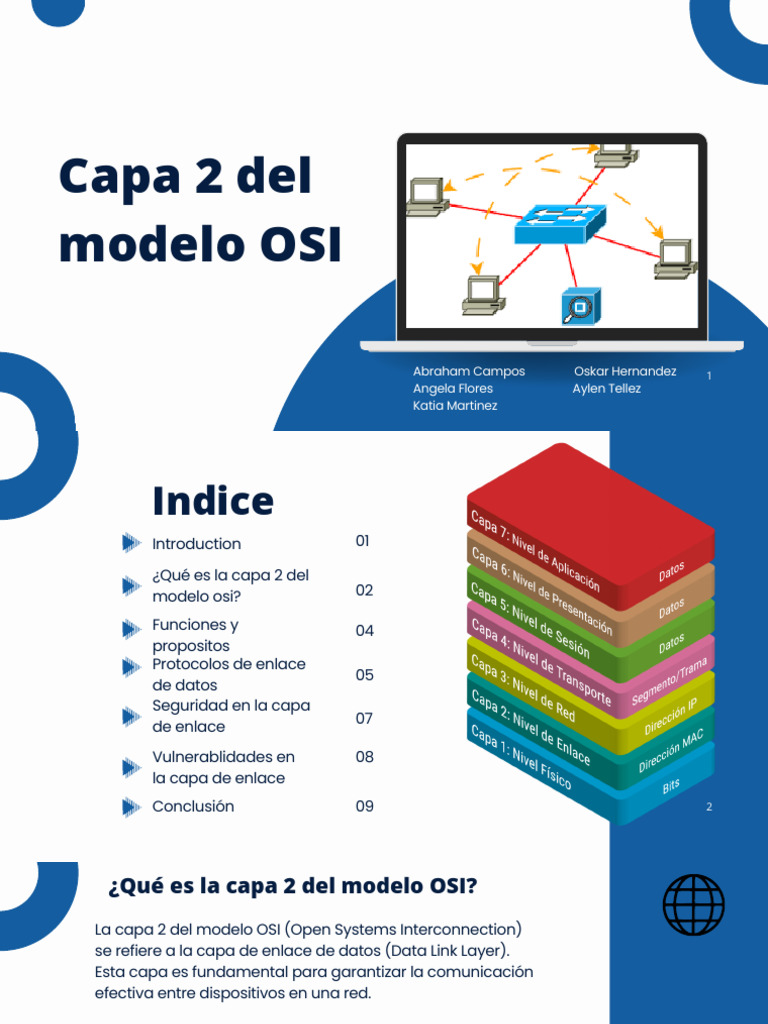 Capa 2 del Modelo OSI: Funciones y Seguridad | PDF | Red de computadoras | Modelo osi