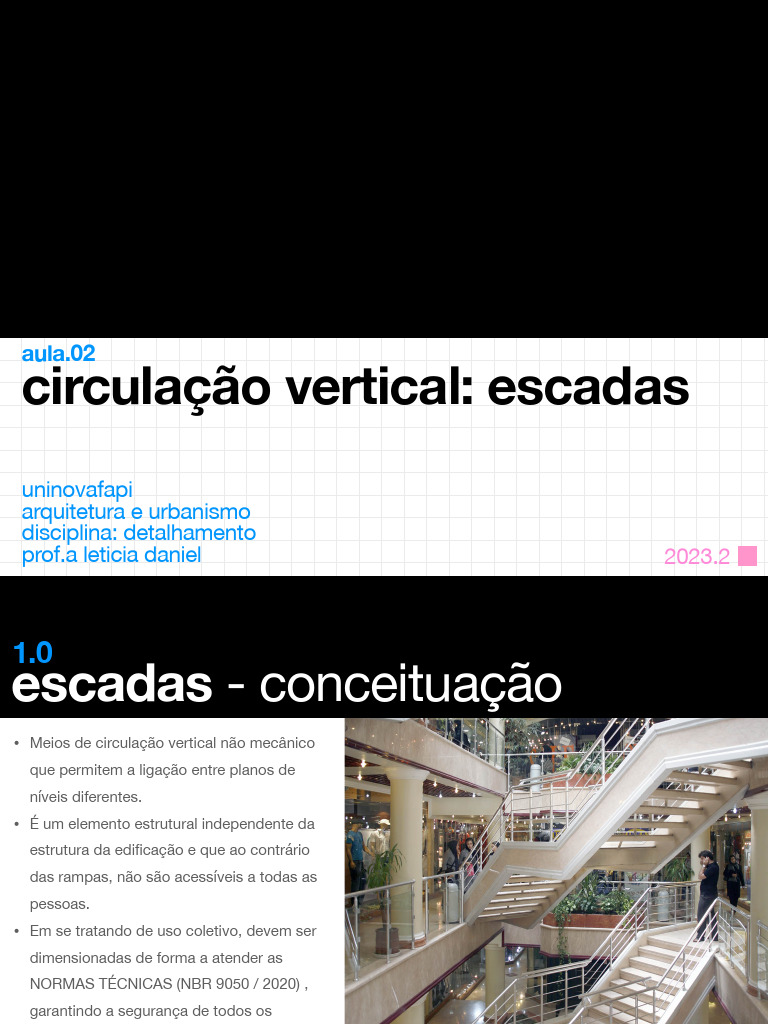 AULA 02 ESCADAS-1 | PDF | Acessibilidade