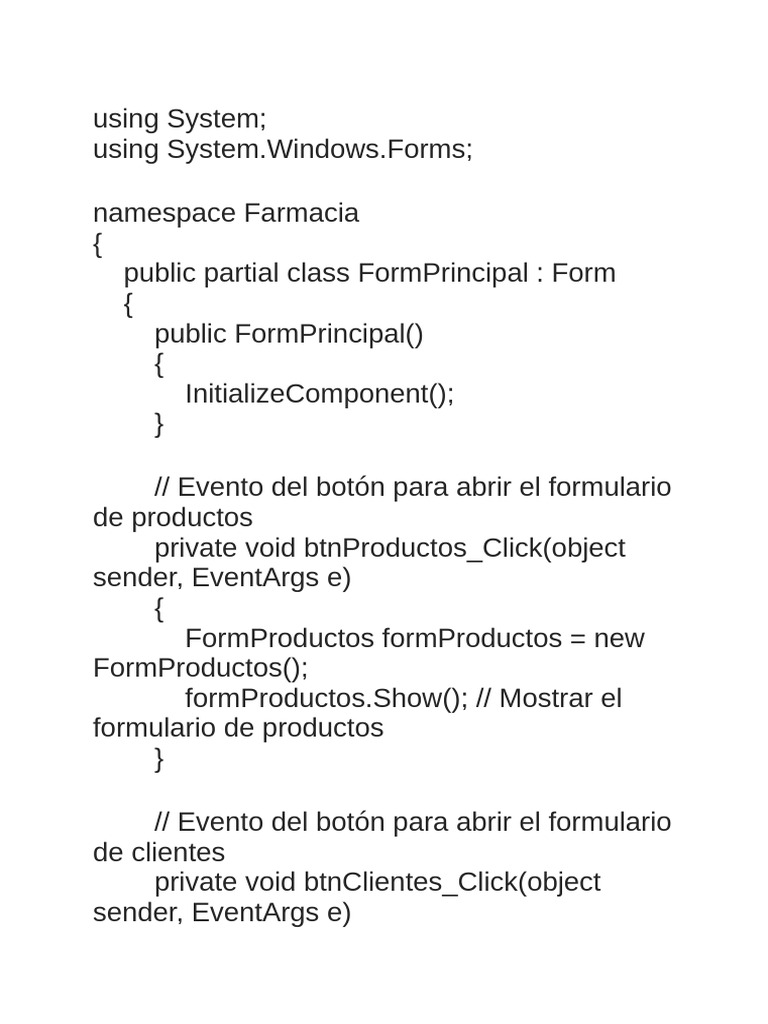Código para Cada Botón | PDF