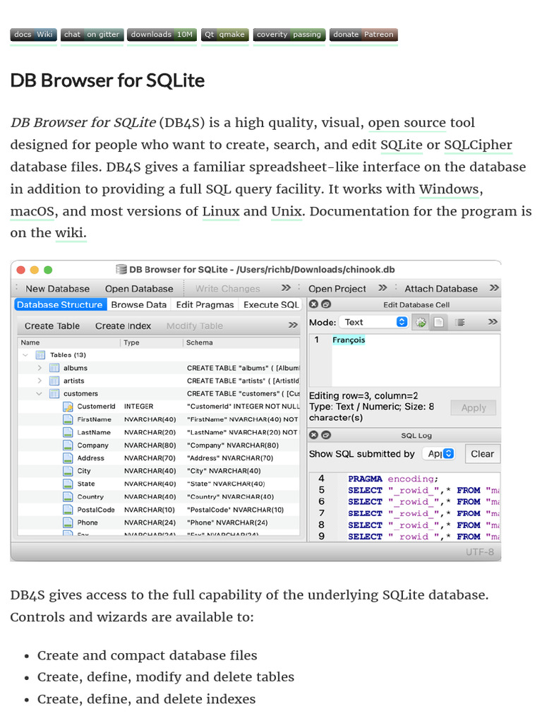 03A. DB Browser For SQLite 1 | PDF | Databases | Software Release Life Cycle