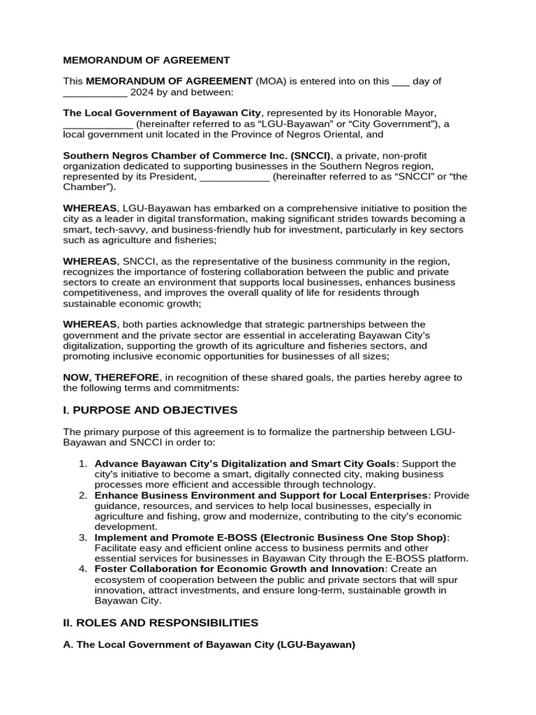 Memorandum of Agreement Lgu Sncci | PDF | Infrastructure | Indemnity