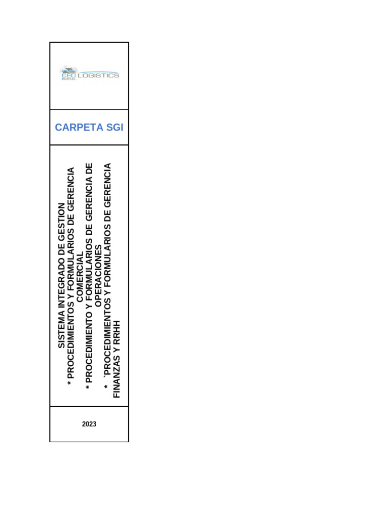 Procedimientos SGI 2023: Gerencias Clave | PDF