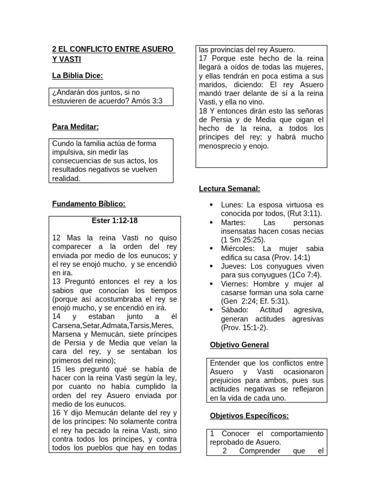 2 El Conflicto Entre Asuero y Vasti | PDF | Imperio aqueménida
