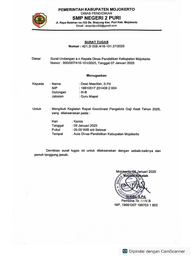 Contoh Susunan Pelaporan SPPD | PDF