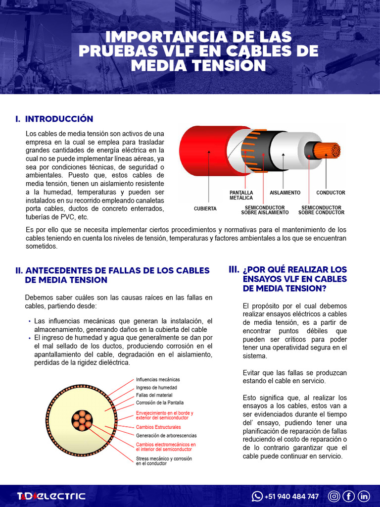 Pruebas VLF en Cables de Media Tensión | PDF | Aislador (Electricidad ...