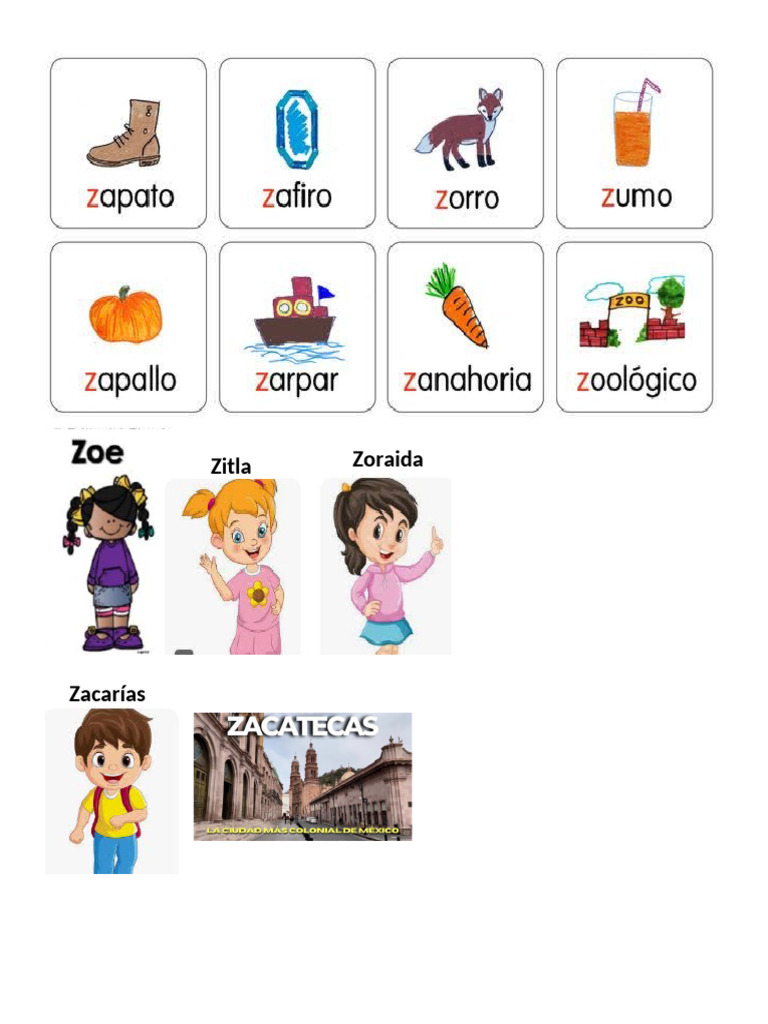 Palabras Con Z | PDF