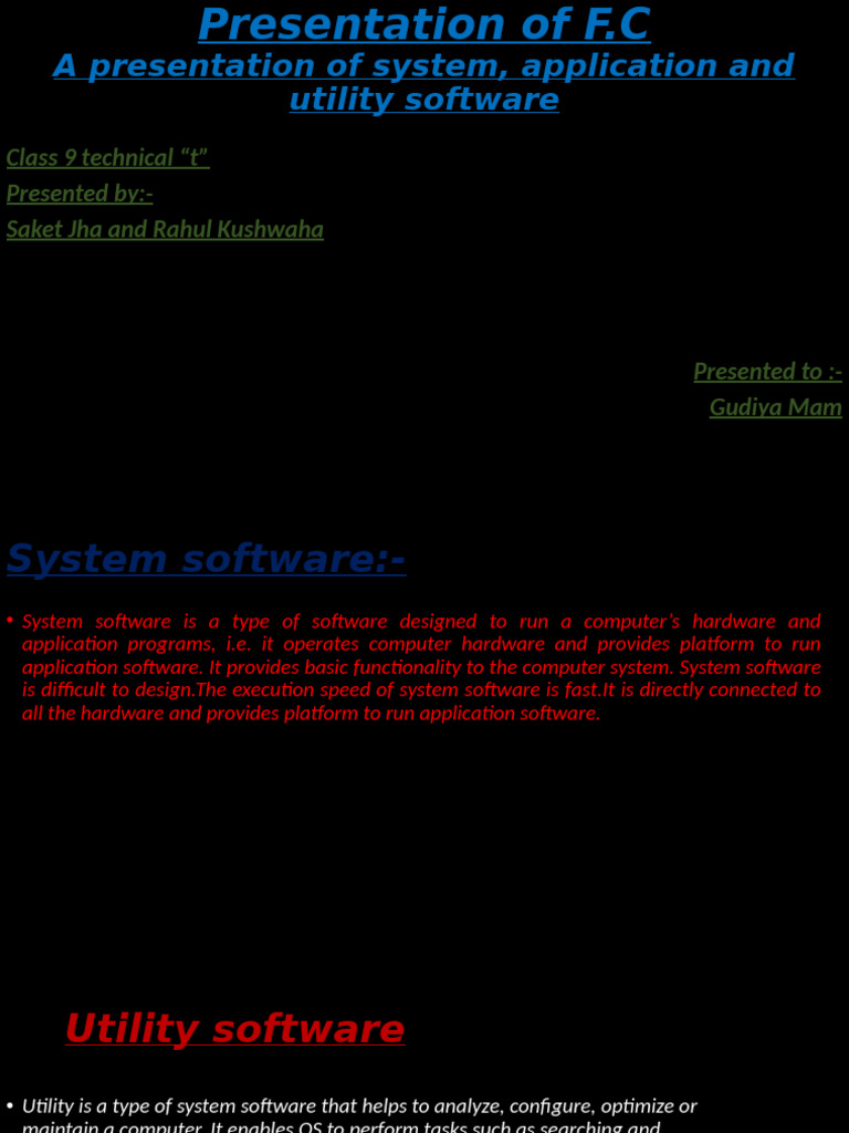 Overview of System and Application Software | PDF