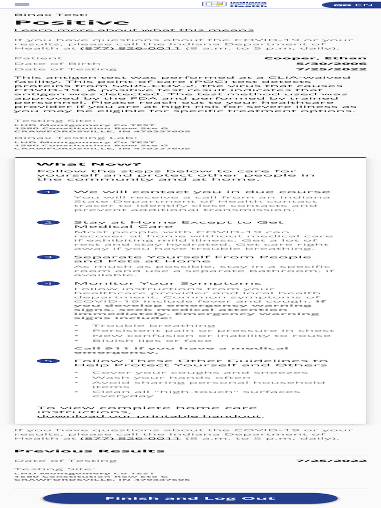 View Your Test Results 2 | PDF
