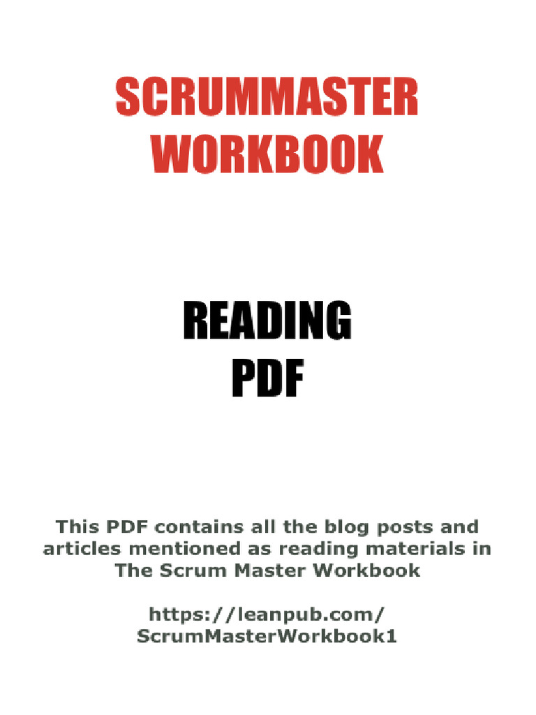 Scrum Master Workbook | PDF | Scrum (Software Development) | Test ...