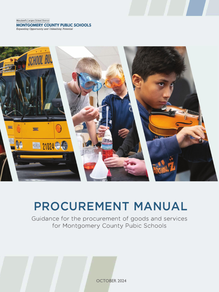 MCPS Procurement Manual 2024 | PDF | Government Procurement In The ...