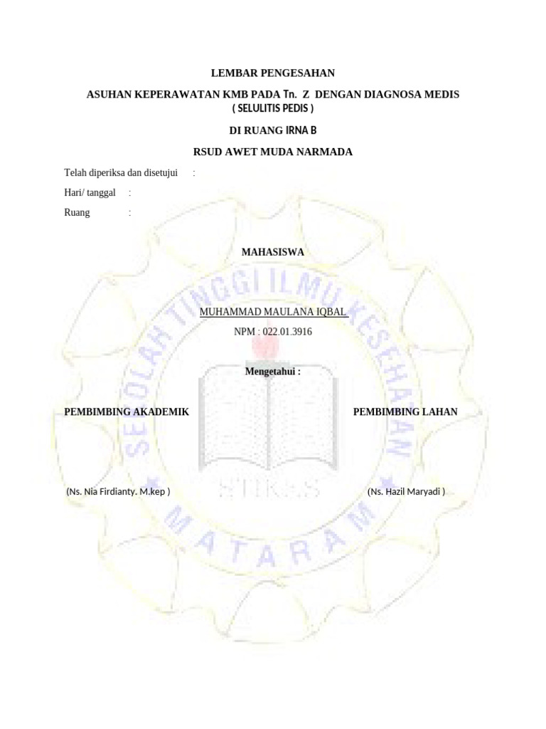 lembar pengesahan irna b-1 (1) | PDF