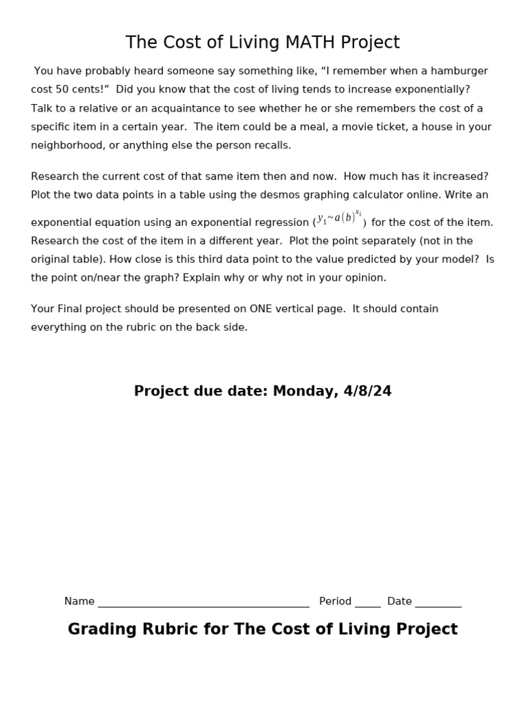 The_Cost_of_Living_Project_Geidel_updated | PDF | Cost Of Living ...