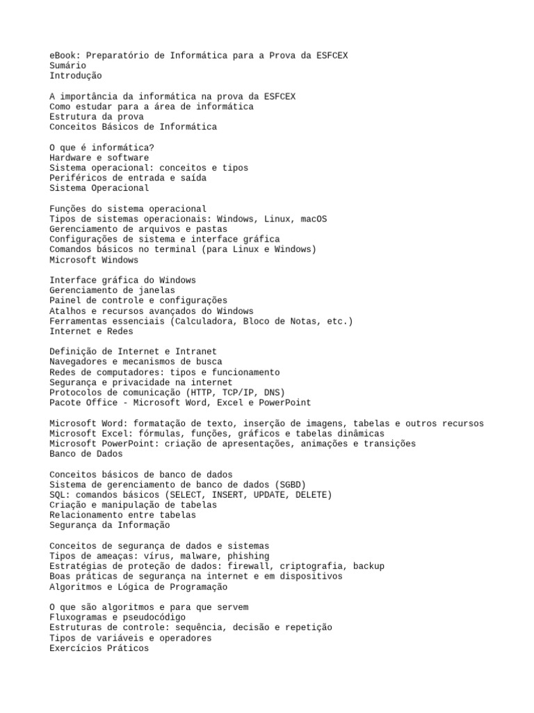 Preparatório de Informática | PDF | Sistema operacional | Botão Ctrl