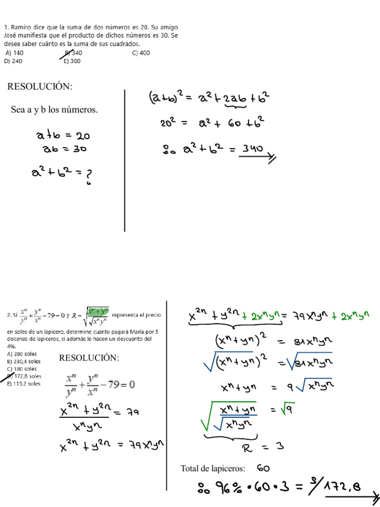 Regular Álgebra Sem 1 | PDF