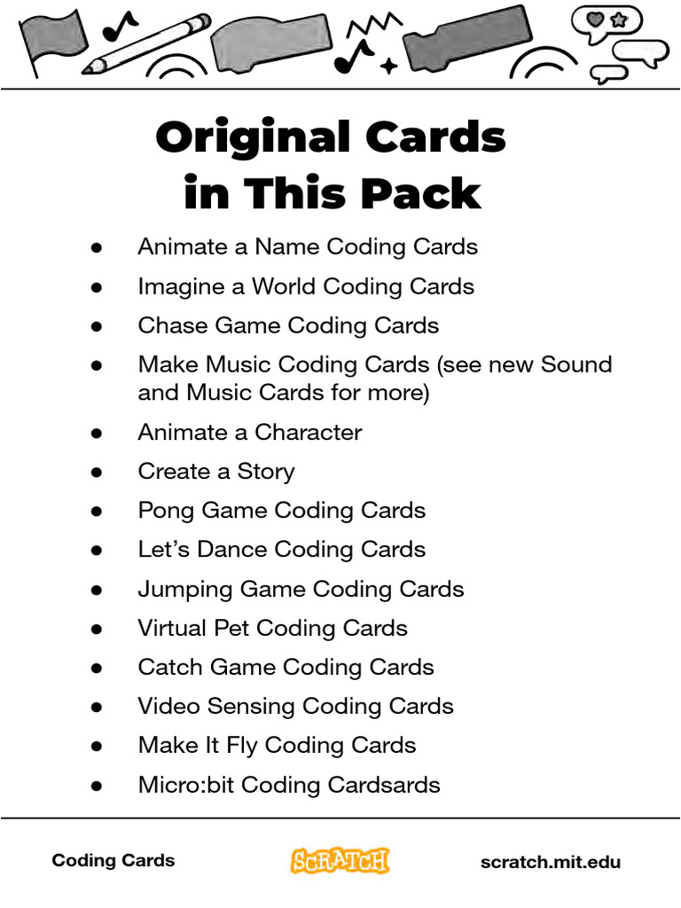 Scratch Coding Cards Collection | PDF | Scratch (Programming Language)