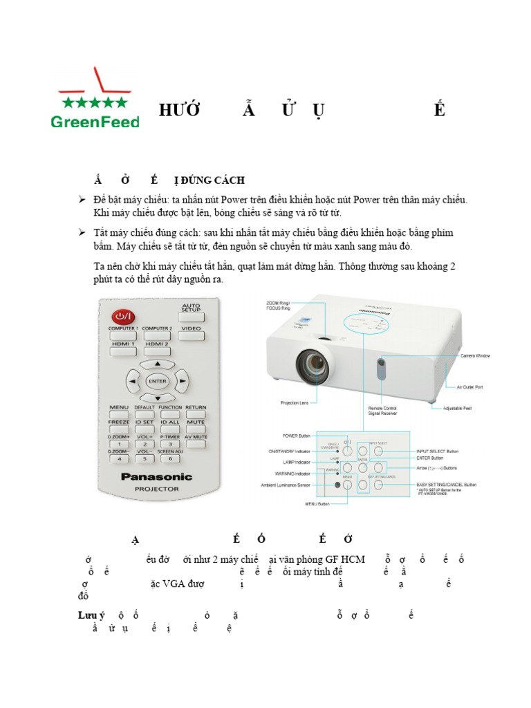 Huong Dan Su Dung - May Chieu | PDF