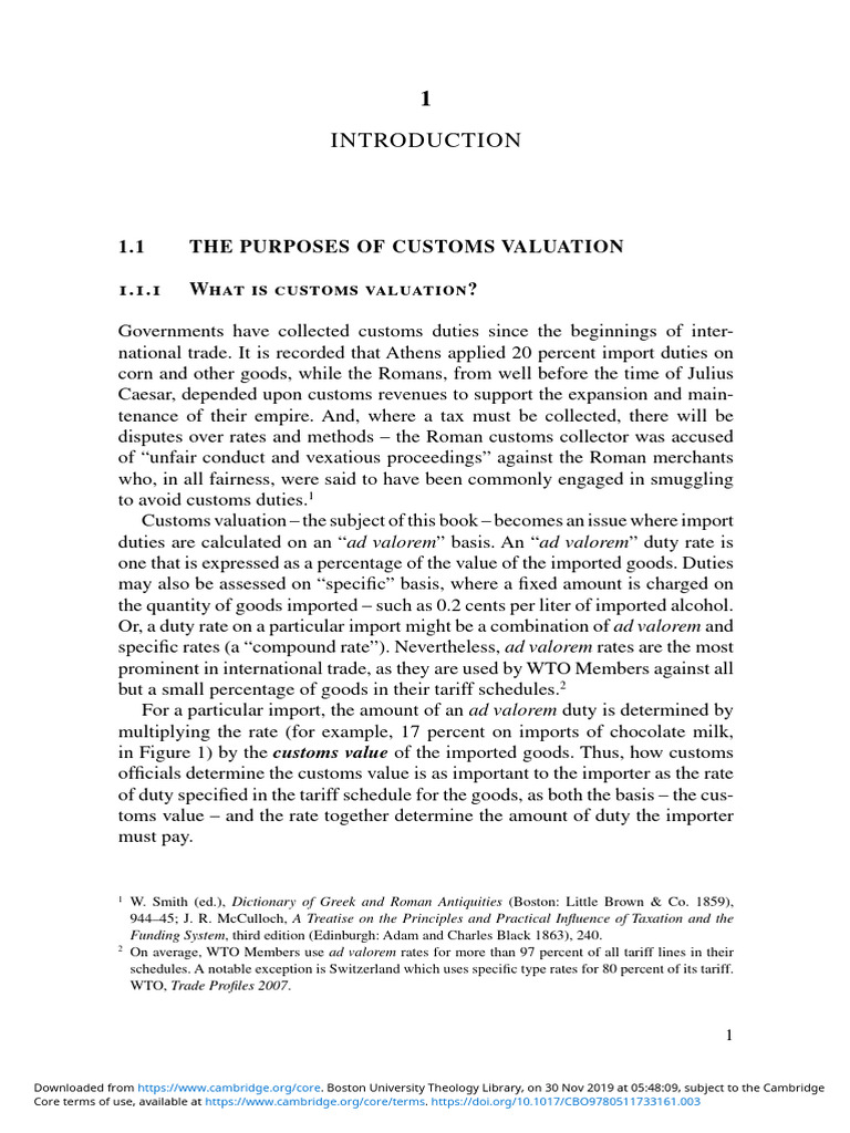 A Handbook On The WTO Customs Valuation Agreement Introduction (Rosenow ...