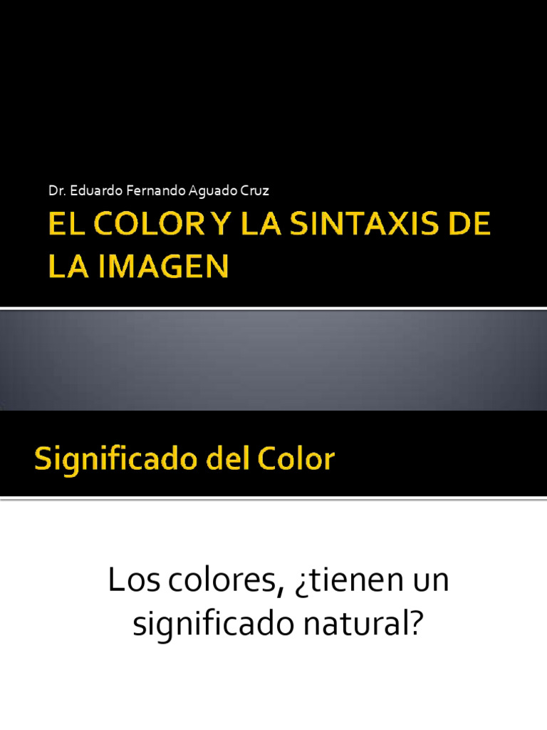 Color y Sintaxis de La Imagen | PDF